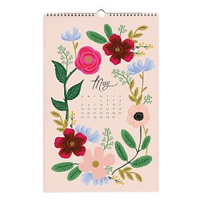 Rifle Paper Co. Wildwood 2019 Hanging Calendar | Desk Accessories ...