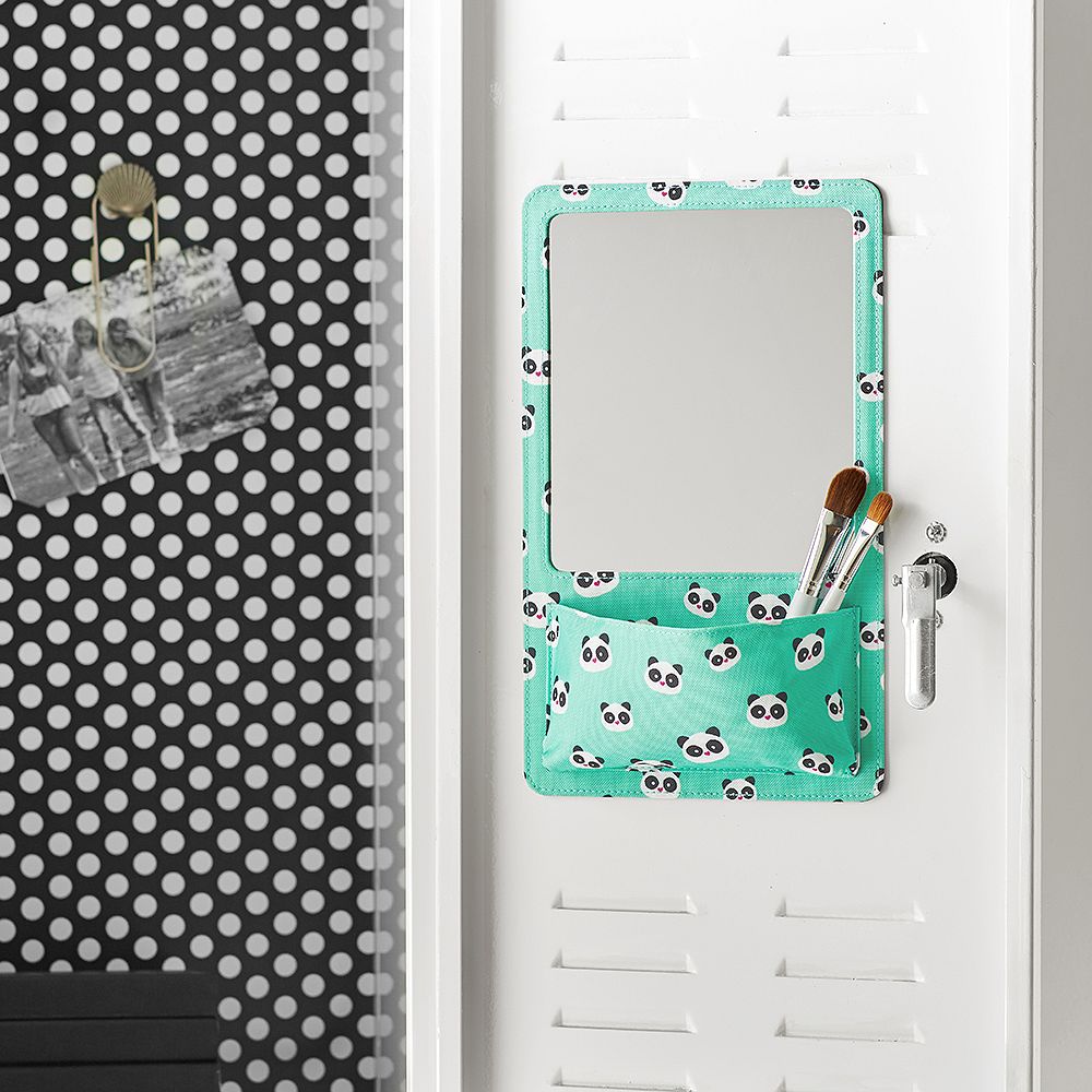 Panda Locker Locker Mirror & Pocket Organizer | Locker Decoration ...