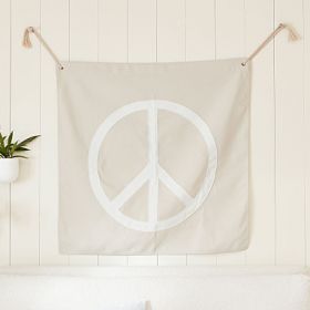 Peace Sign Tapestry - Colorful Canvas Wall Art | Pottery Barn Teen