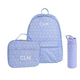 Colby Roller Rabbit Blue Hearts Backpack & Cold Pack Lunch Bundle, Set ...