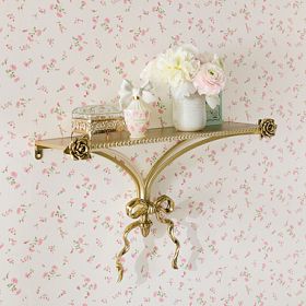 LoveShackFancy Bow Shelf Gold 26"x17" | Pottery Barn Teen