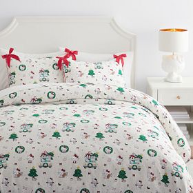 Hello Kitty® Organic Holiday Duvet Cover | Pottery Barn Teen
