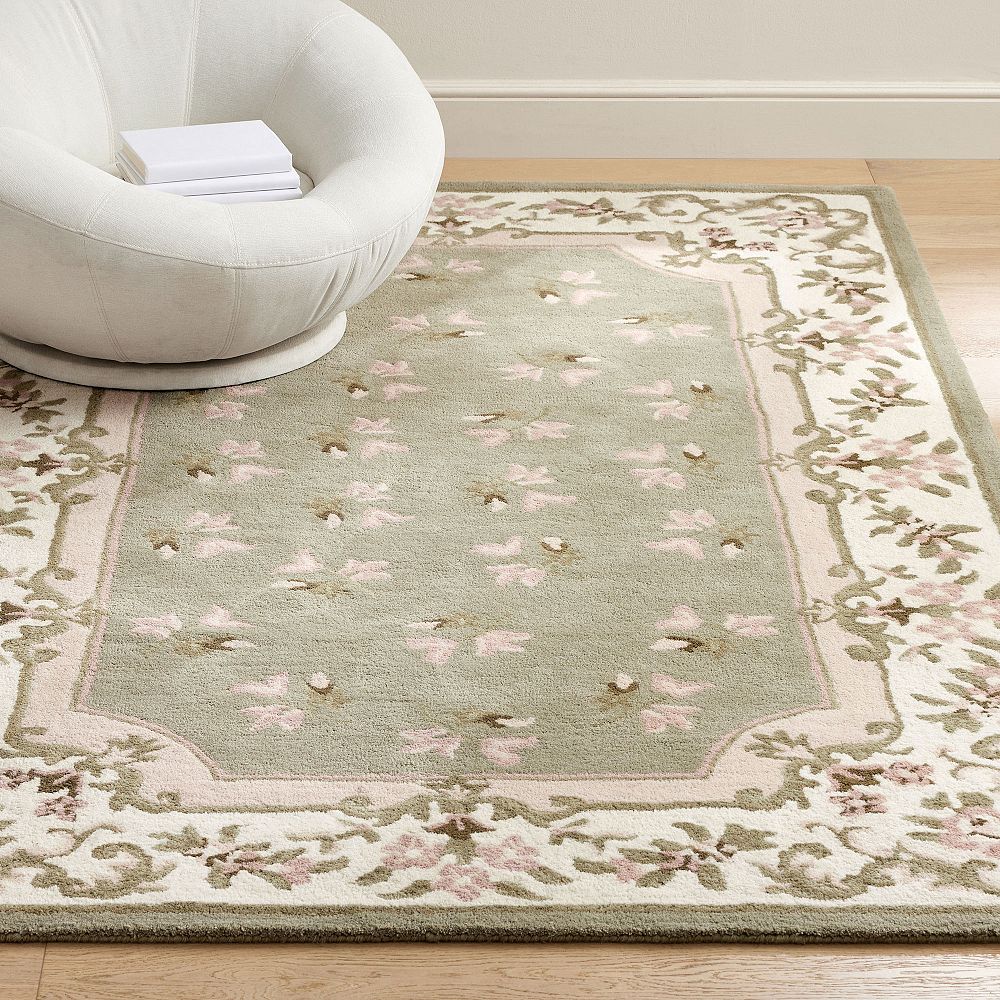 LoveShackFancy Palace Rug, Wool Floral | Pottery Barn Teen
