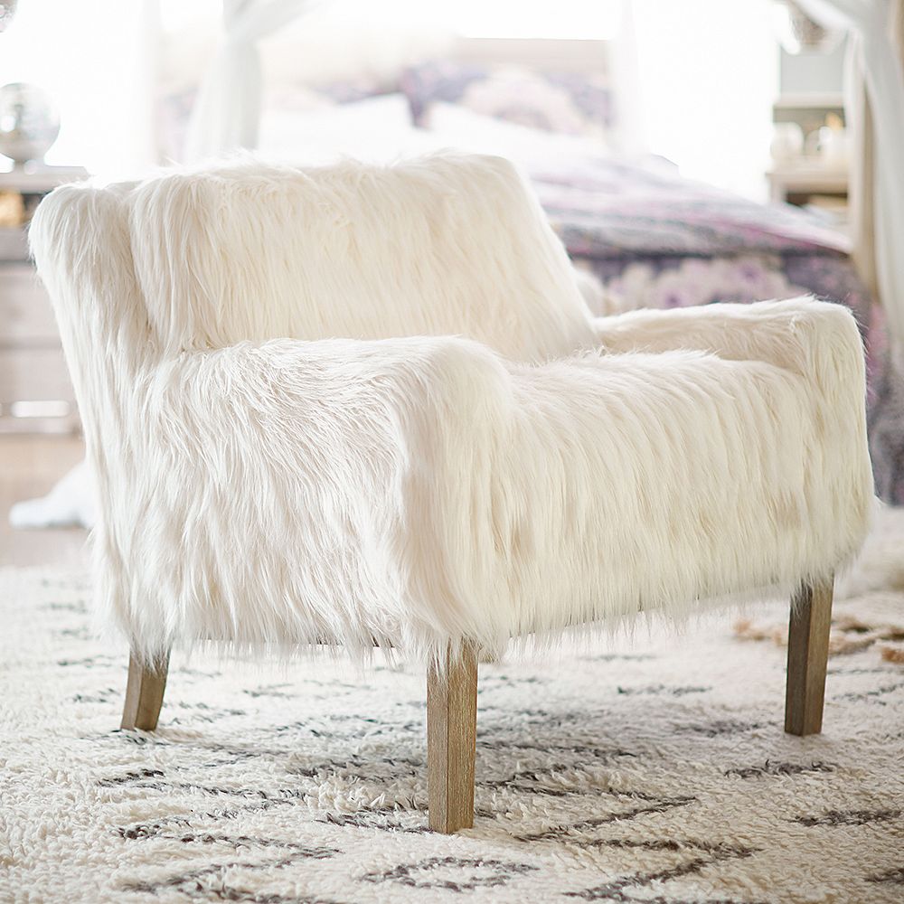 Alex Faux-Fur Lounge Chair | Pottery Barn Teen