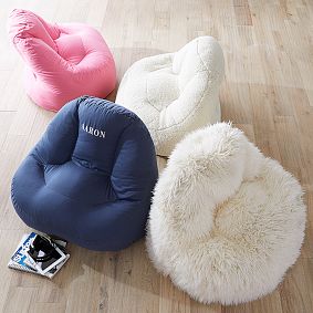 Ivory Furlicious Faux-Fur Leanback Lounge Chair | Pottery Barn Teen