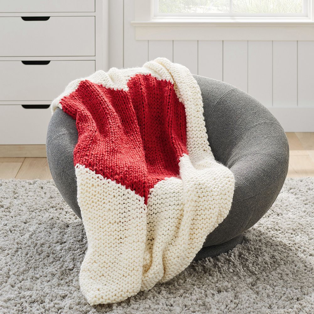St. Jude Heart Knit Throw Blanket | Pottery Barn Teen