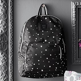 Anna Sui Black & White Stars Teen Backpack | Pottery Barn Teen