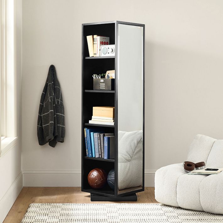 Display-It Rotating Bookcase with Mirror | Pottery Barn Teen