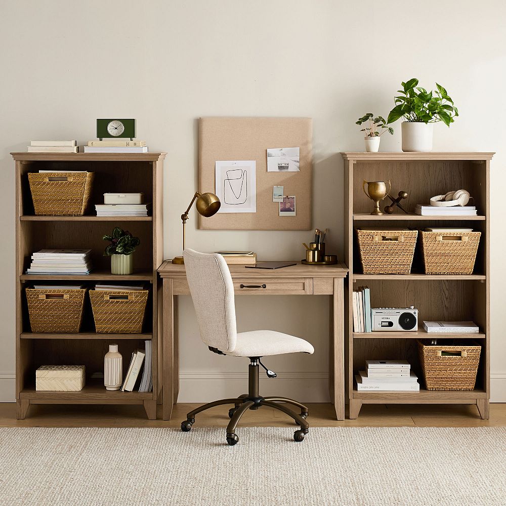 Hampton Small Space Writing Desk & Bookcase Set (98") | Pottery Barn Teen